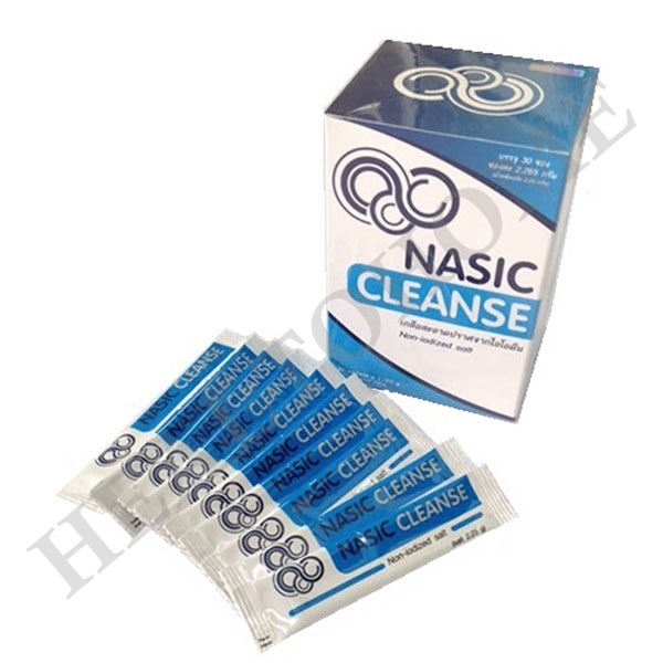 Nasic cleanse นาสิก คลีน เกลือล้างจมูกปราศจากไอโอดีน 2.265 กรัม 30 ซอง ...