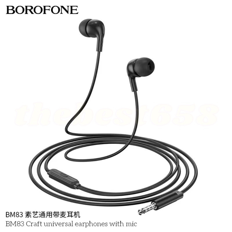 หูฟัง Borofone รุ่น BM83 earphones with mic แจ็ค3.5MM พร้อมส่ง | Shopee ...