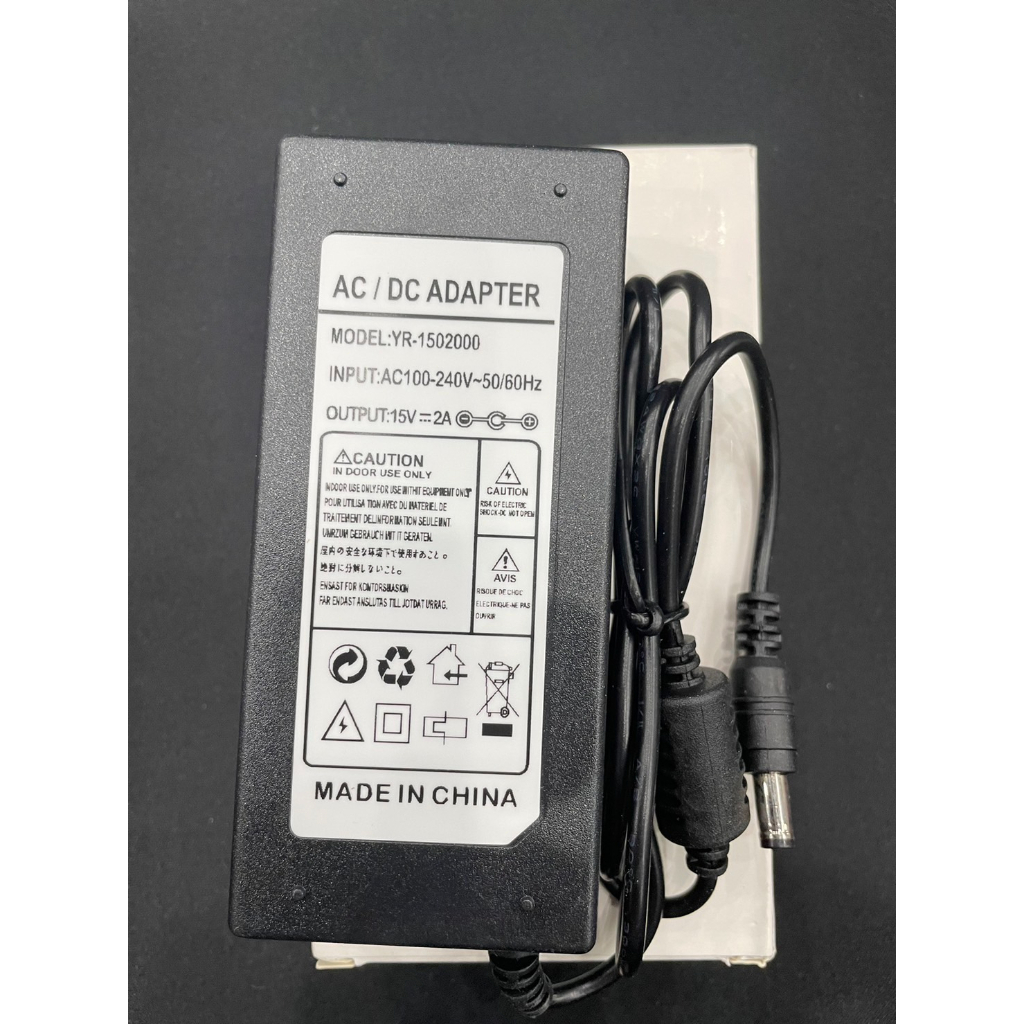 Adapter 15V/2A Input : 100-240V ~ 50/60Hz - Output : 15V / 2A - Jack ...