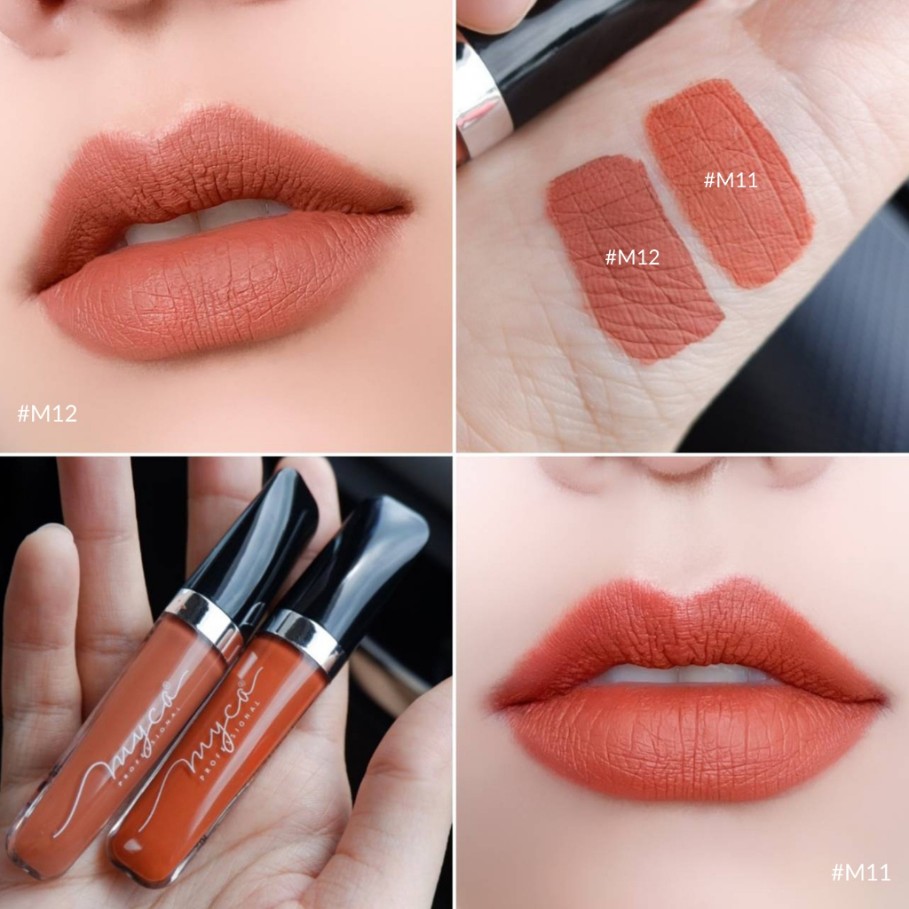 เซ็ตคู่ สุดฮิต DUO SET myca(ไมก้า) จับคุ๋สีขายดี เนื้อแมทท์ ติดทนนาน ไม่ติดแมสก์ ขนาด 4ml ได้ 2 ...