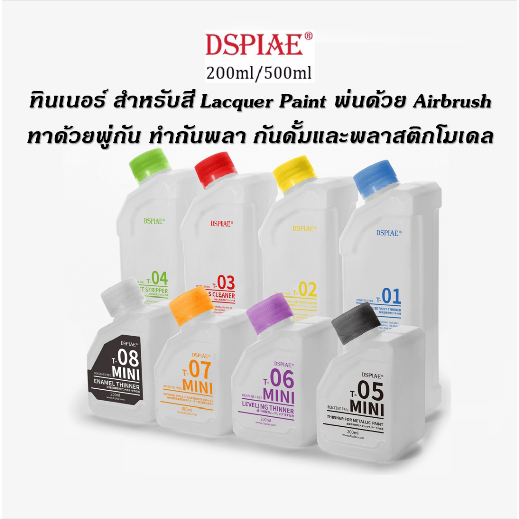 DSPIAE Universal Thinner For Lacquer Paints ทินเนอร์ผสมสี กันพลา กัน ...