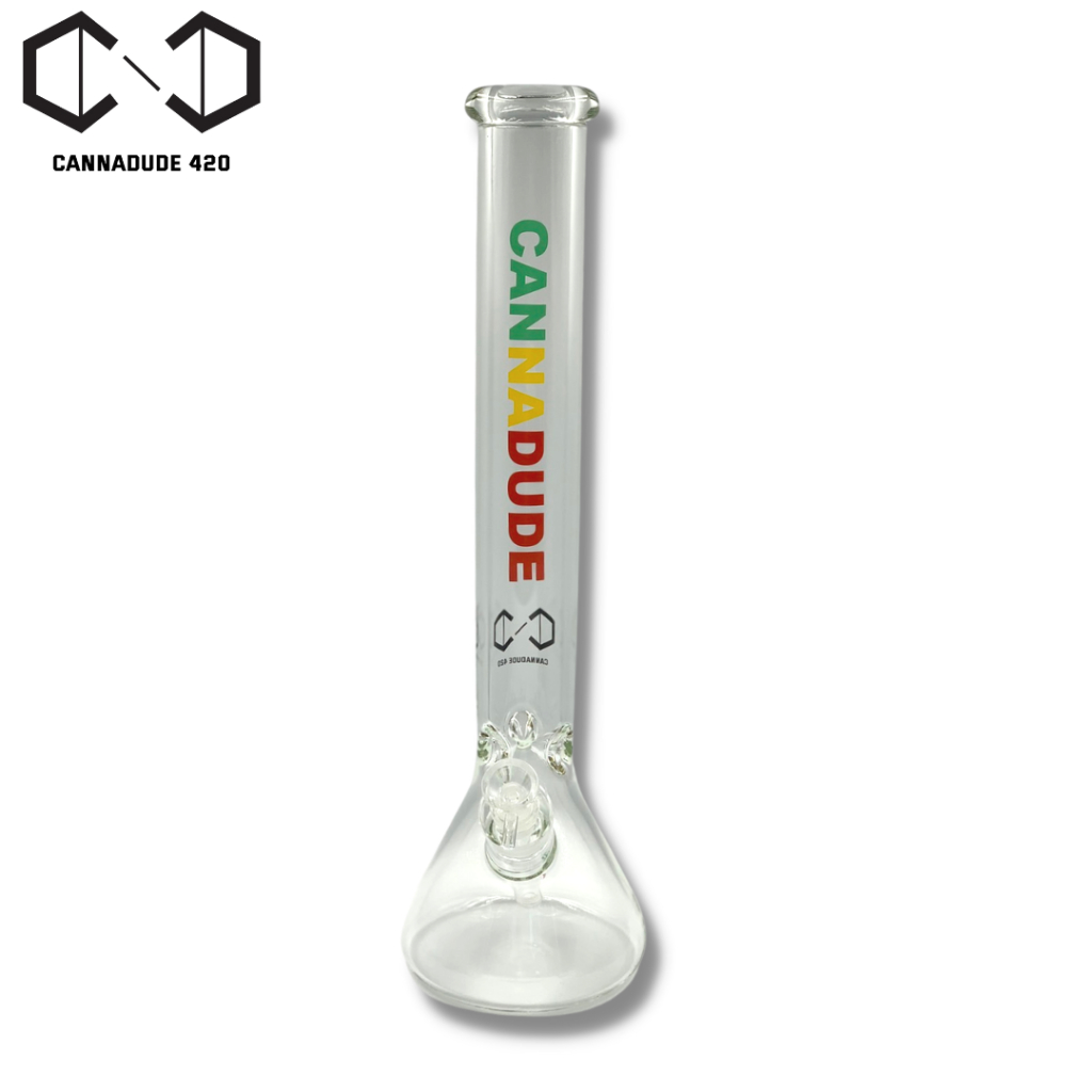 แจกันแก้ว CannaDude 420 Beaker Glass Bong Rasta Color บ้องแก้ว ทรงตรง ...