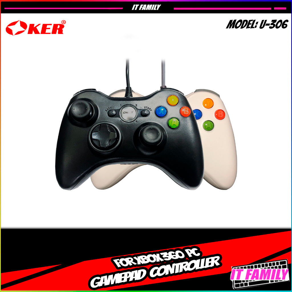 จอยเกมส์ OKER U-306 JOY CONTROLLER จอย USB XBOX 360 PC ★★ประกันศูนย์ 1 ...