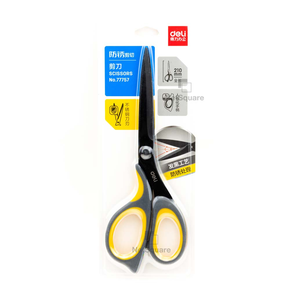 กรรไกร Deli รุ่น 77757 6027 Scissors กรรไกรสแตนเลส เคลือบเทฟลอน ...