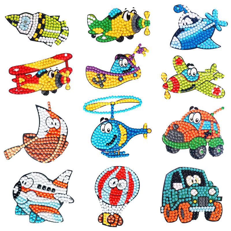 ของเล่นฝึกสมาธิเด็ก ครอสติสคริสตัล สติ๊กเกอร์ diy diamond painting 5d ...