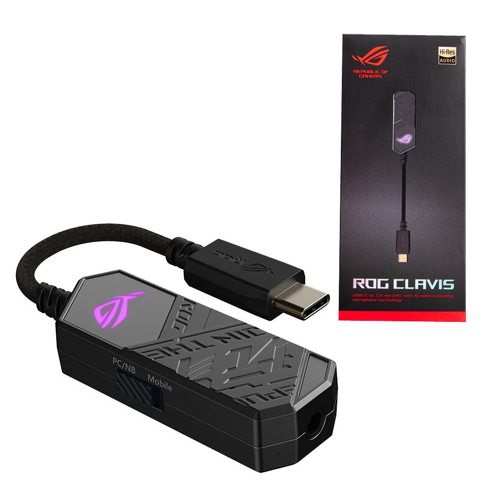 ซาวด์การ์ด ASUS ROG CLAVIS USB-C to 3.5 mm Gaming DAC | Shopee Thailand