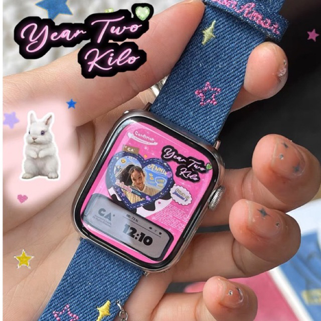 Conamor Lab watch jeans y2k strap สายนาฬิกาแบบยีนส์ปักลาย | Shopee Thailand