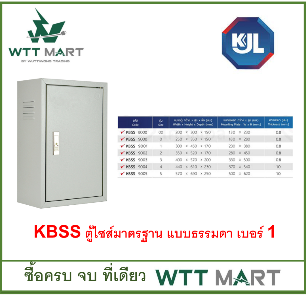 KJL ตู้ไฟ แบบธรรมดา รุ่น KBSS | Shopee Thailand