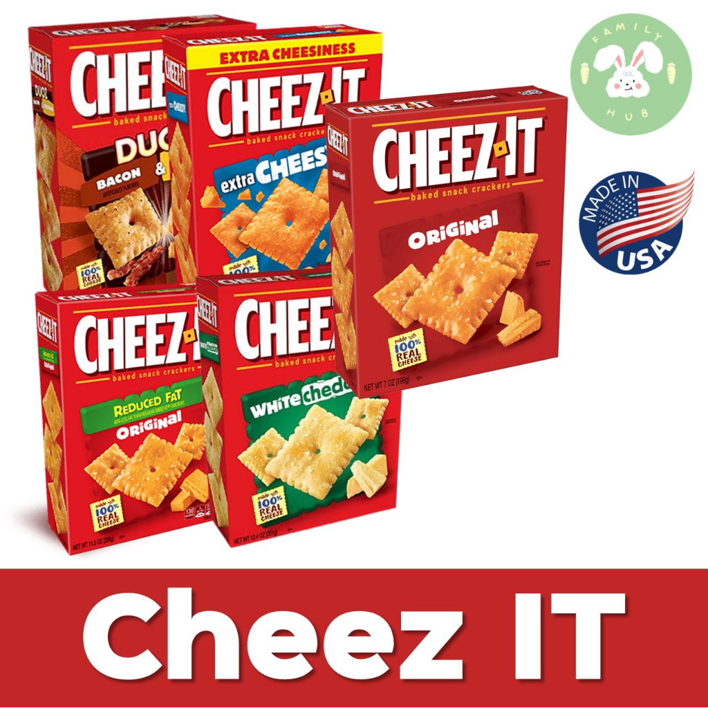 Cheez It Cheesy Baked Snack Crackers 351g /Cheeze-It White Cheddar ...