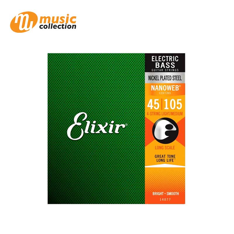 สายกีตาร์เบส ELIXIR Light/Medium NICKEL NANO-4 SET 045-105 #14077 | Shopee Thailand