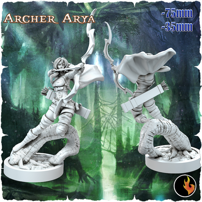 Elf Paladin Miniature | Female Elf Paladin Miniature | for D&D 5e ...