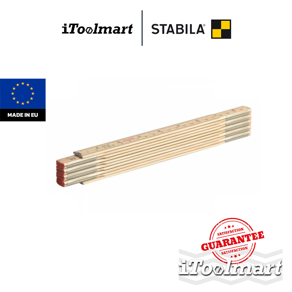 STABILA ไม้บรรทัดพับได้ 18214 Type 600 ขนาด 2 เมตร cm+inch 607 N-S ...