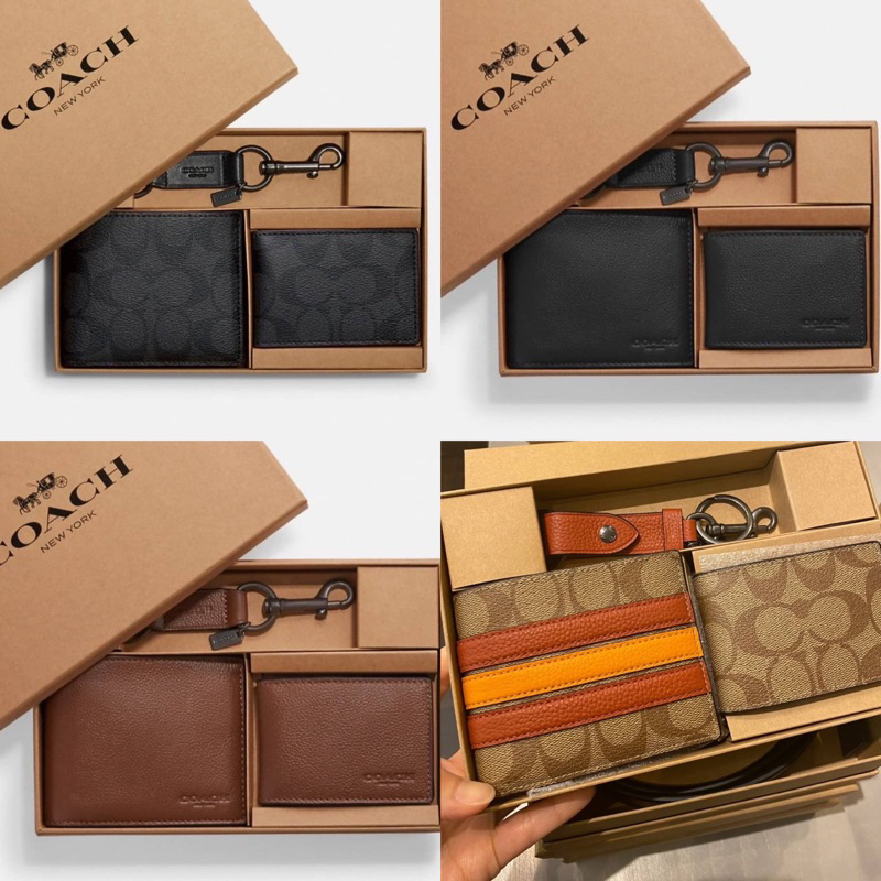 COACH Boxed 3 In 1 Wallet Gift Set In Signature Canvas Style No. 41346 ...