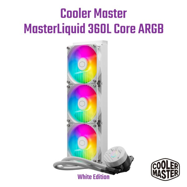 Cooler Master MasterLiquid 360L Core ARGB All In One Liquid CPU Cooler ...