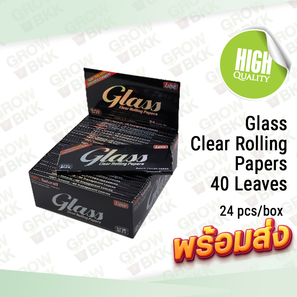 กระดาษโรลแบบใส Glass – Clear Rolling Papers – 40 Leaves – 24pcs/box ...