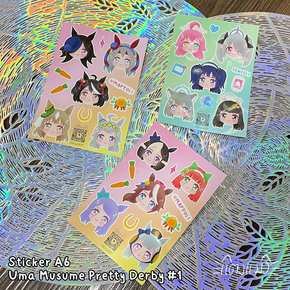 Sticker สติ๊กเกอร์ A6 สาวม้า Uma Musume Pretty Derby | Shopee Thailand