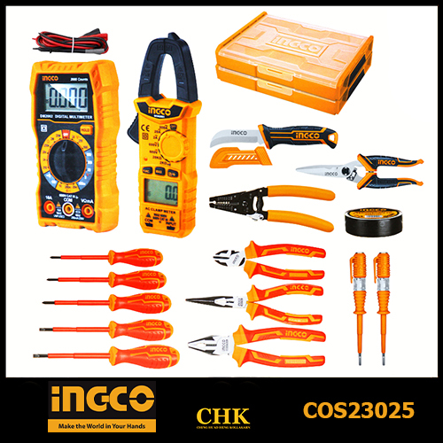 INGCO COS23025 คอมโบ้ชุดเครื่องมือช่างไฟ16ชิ้น พร้อมกล่องใส่ ...
