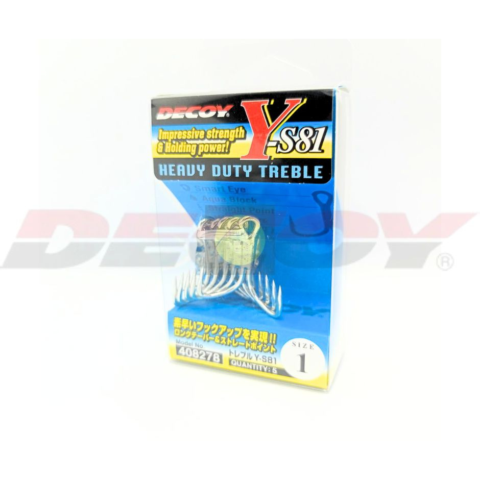เบ็ดสามทาง DECOY Y-S81 HEAVY DUTY TREBLE เบอร์ 1-6 สำหรับงานทะเล เหมาะกับเหยื่อปลอม ปลายเบ็ดคม ...