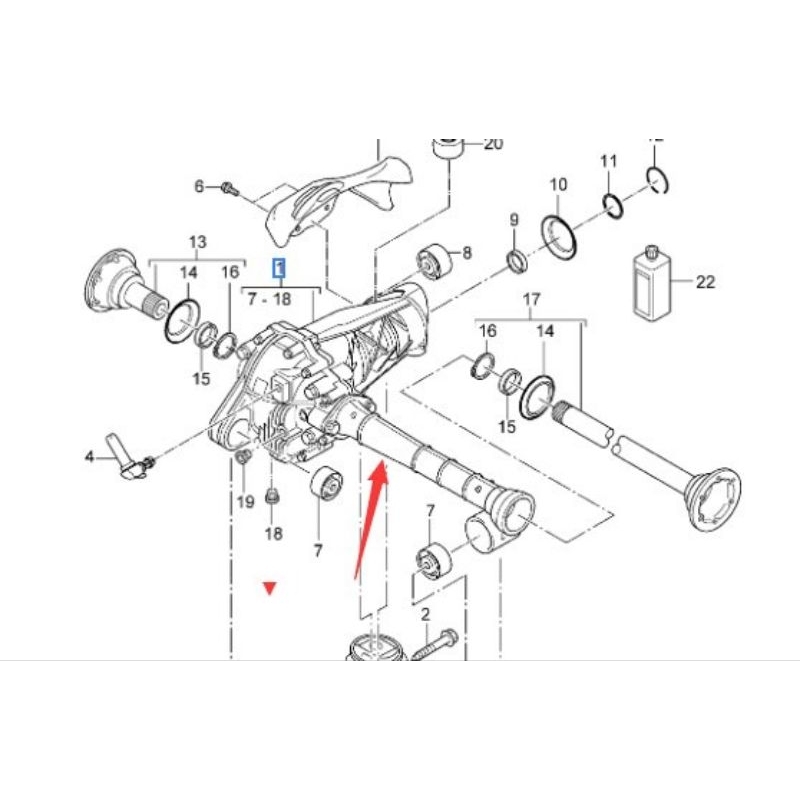 เฟื่องขับหน้า ORIGINAL Porsche Cayenne 958 front transmission, diesel 3 ...
