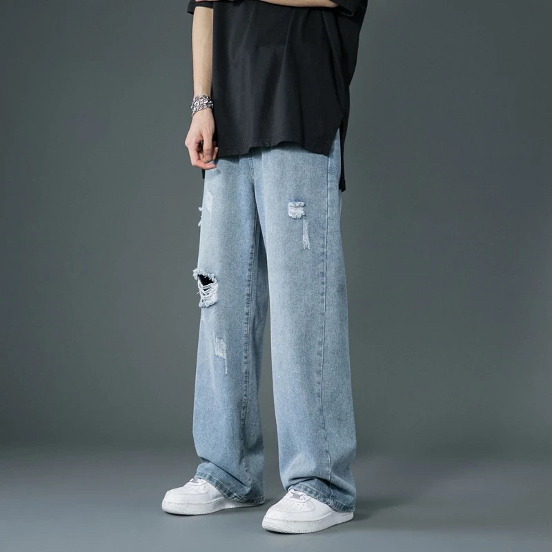 UBOY.STORE (DENIM RETRO) //กางเกงยีนส์ขายาวกระบอกใหญ่สีเข้ม//Detailแต่ง ...
