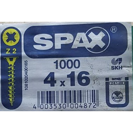 SPAX SCREW ขนาด 4x16 มิล สกรูสำหรับงานไม้จากเยอรมัน | Shopee Thailand