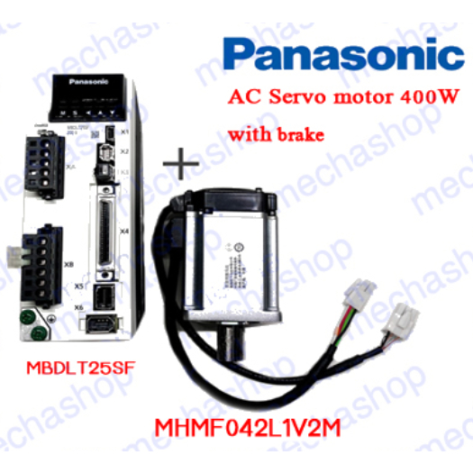 เอซีเซอร์โวมอเตอร์ Panasonic MHMF042L1V2M + MBDLT25SF 400W MINAS A6 ...