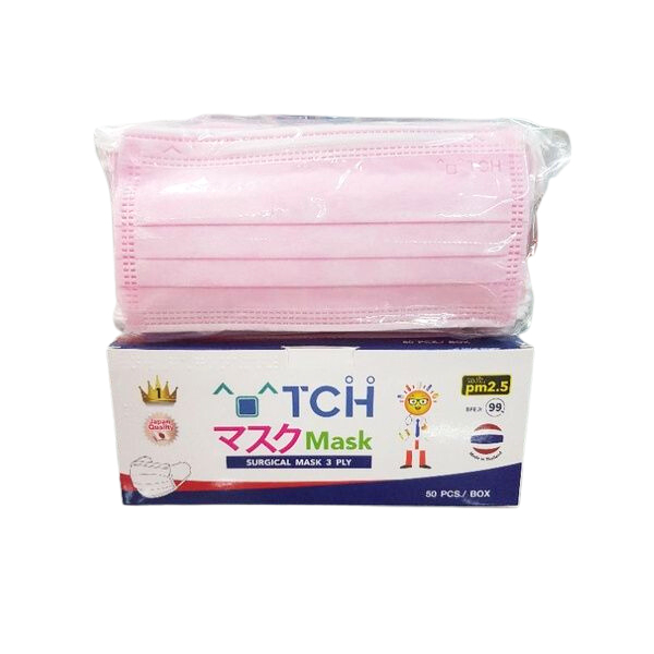 TCH Mask 3PLY ทีซีเอช หน้ากากอนามัยทางการแพทย์ 3 ชั้น (1 กล่อง 50ชิ้น ...