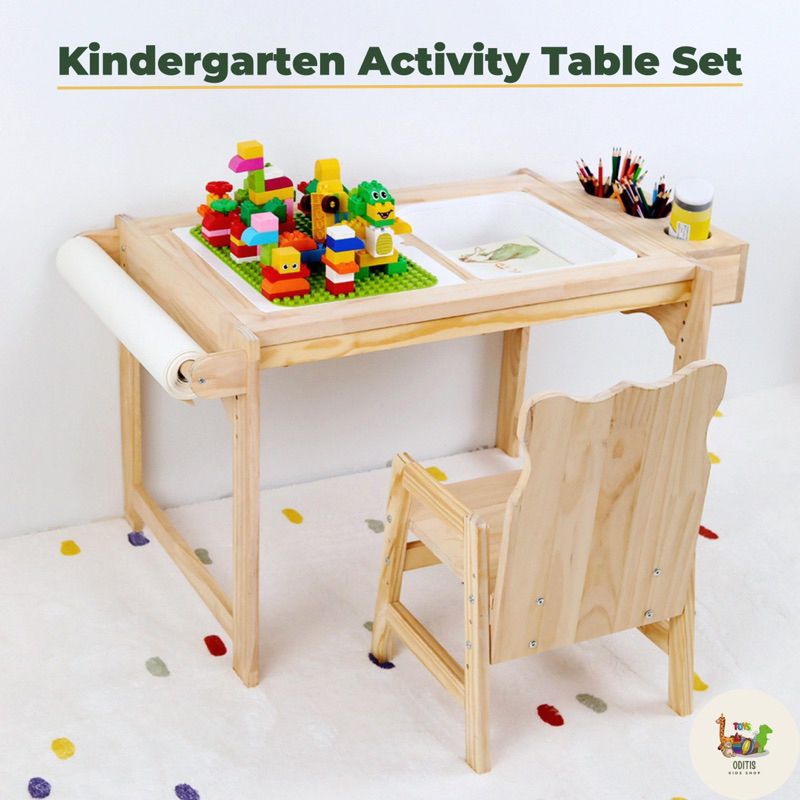 Kindergarten Activity Table Set - โต๊ะกิจกรรมอเนกประสงค์ วาดเขียน ตัว ...