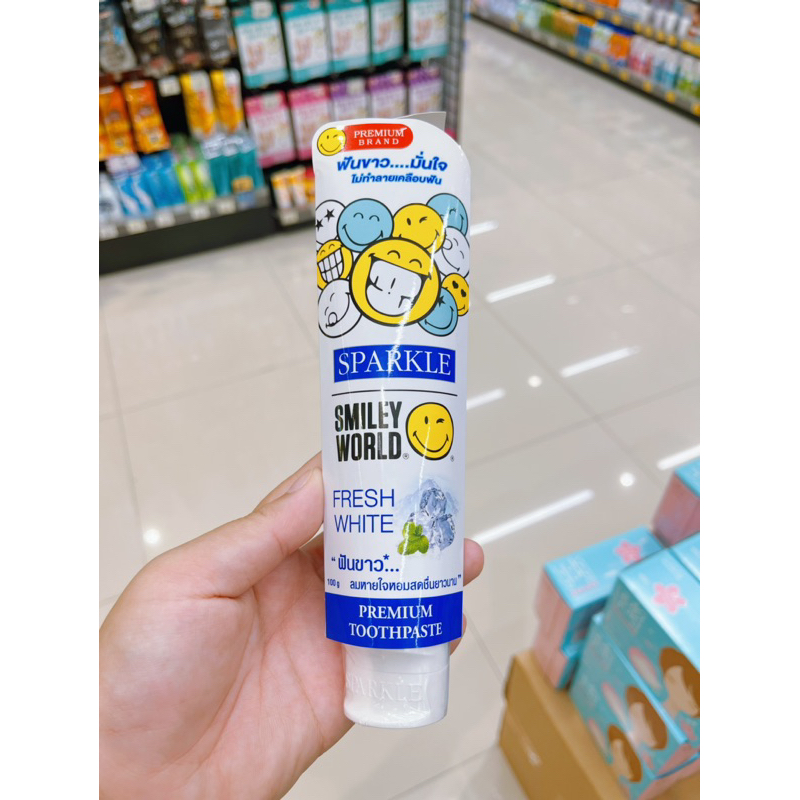 SPARKLE ยาสีฟัน สปาร์คเคิล ไวท์ 100 กรัม สูตร WHITE TOOTHPASTE 100G (SMILEY) ฟันขาว..ลมหายใจหอม ...