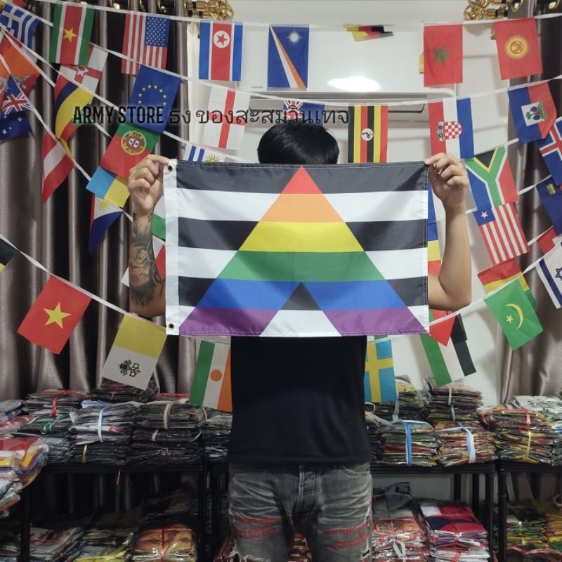 ส่งฟรี!!> ธง LGBT Flag 9 แบบ 4 ขนาด LGBTQ Pride 4 Size พร้อมส่งร้านคน ...
