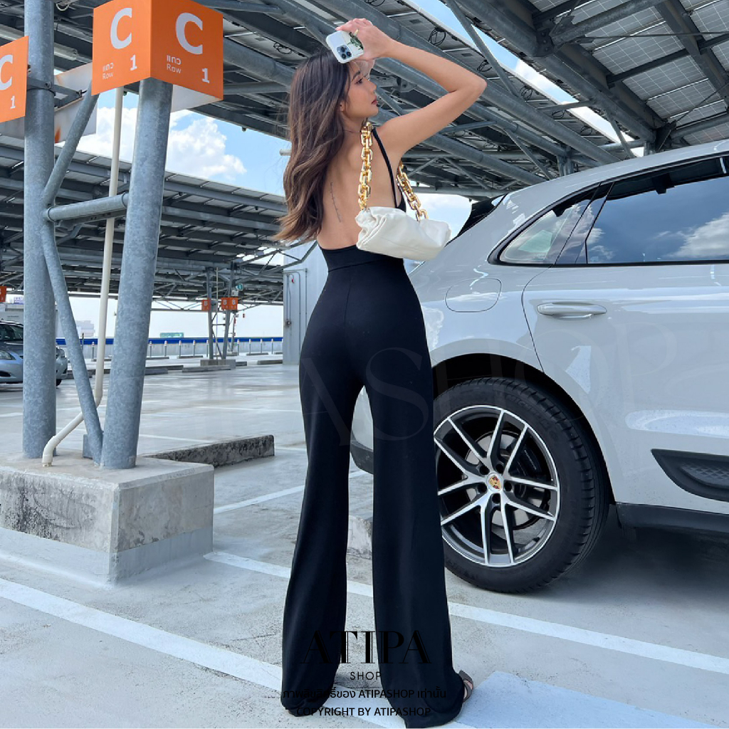 Atipashop - LYNLIE JUMPSUIT จั้มสูท จั้มสูทขายาว สายเดี่ยว ทรงสวย ...