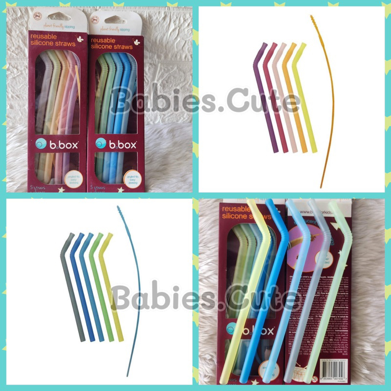 พร้อมส่ง หลอด bbox ของแท้ Bbox Reusable Silicone Straw Set (5 ชิ้น ...