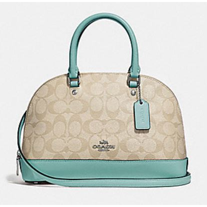 Coach แท้ มือหนึ่ง ตำหนิเบา MINI SIERRA SATCHEL IN SIGNATURE CANVAS ...