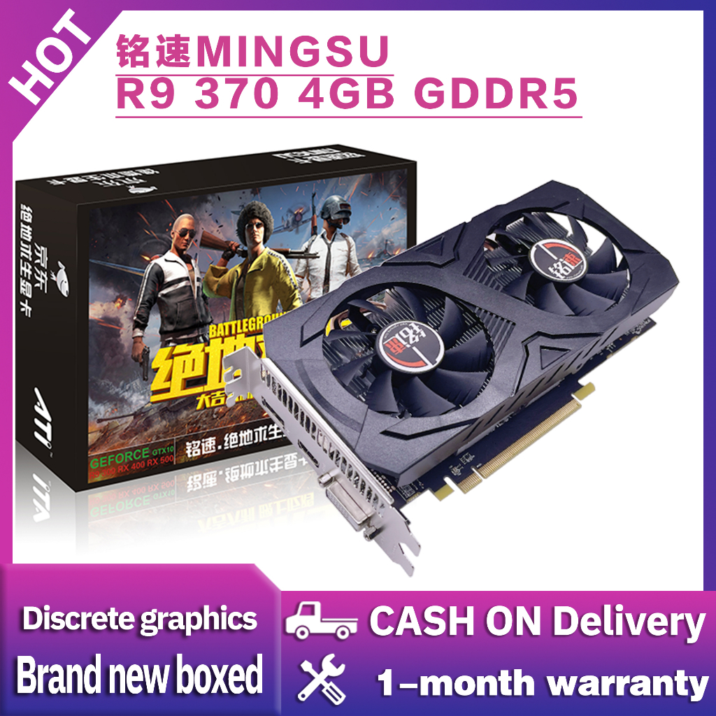 การ์ดจอ AMD R9 370 4GB DDR5 4k แบบสแตนด์อโลนสำหรับเกมการ์ดจอ VGA สำหรับคอมพิวเตอร์ Radeon R9 ...