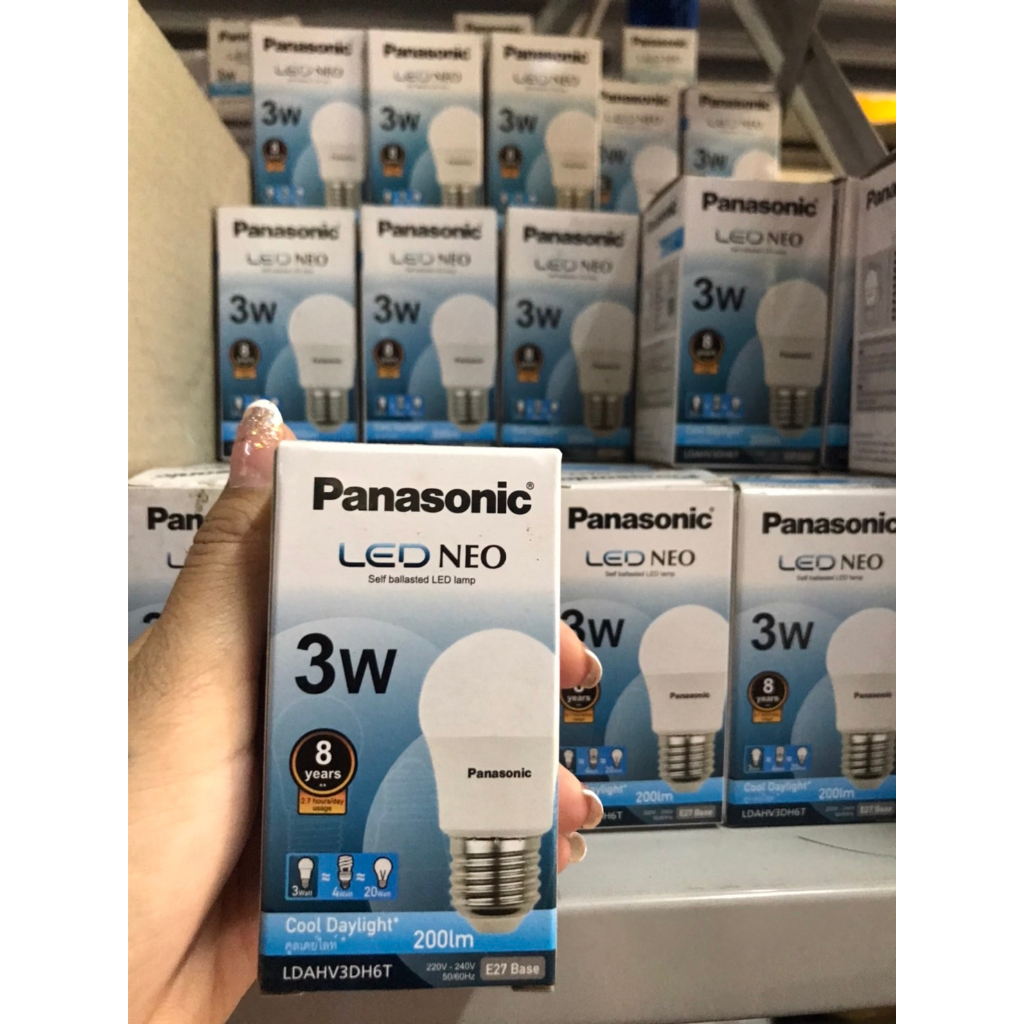 (สินค้าลดราคา) PANASONIC หลอดไฟ พานาโซนิค LED BULB NEO 3W แสงสีขาว ...