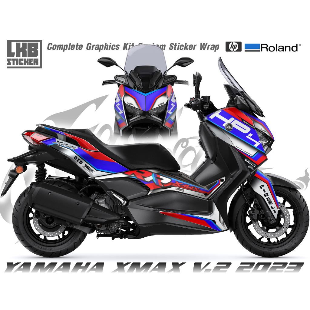 สติ๊กเกอร์แต่งลายรถ YAMAHA X-MAX 2022 V.2ลาย HP4 | Shopee Thailand