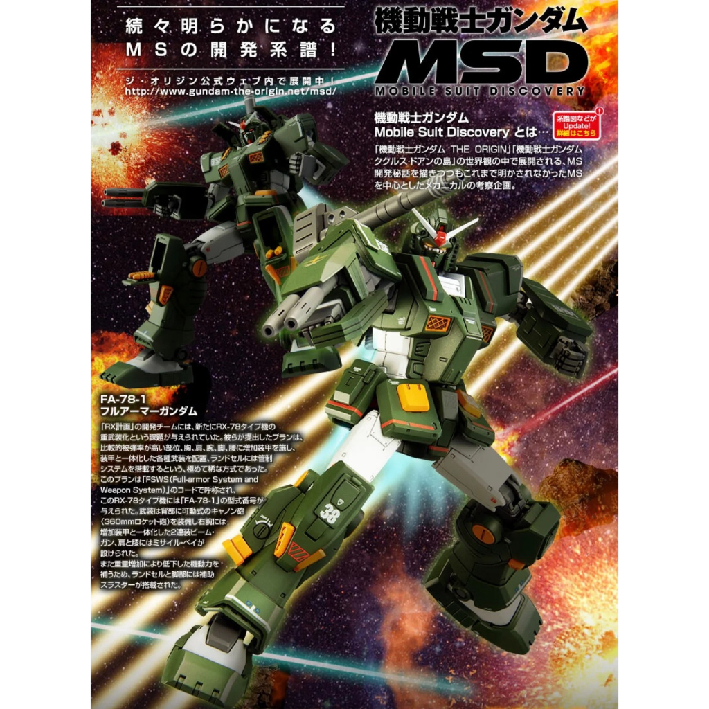 [P-BANDAI] HG 1/144 FA-78-1 Full Armor Gundam [MSD] | Shopee Thailand