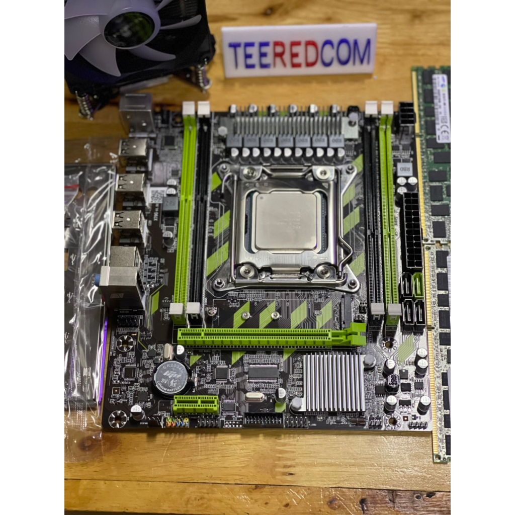 ชุด MB CPU RAM X79 10คอร์/20เทรดE5-2670 V2 RAM 16-128 GB +ซิงค์พัดลม 2 ...