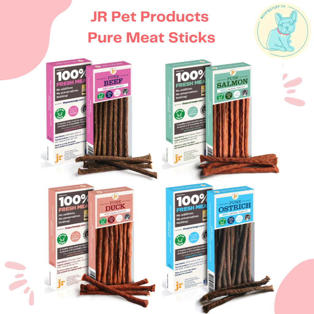 ขนมสุนัข JR Pet Products Pure Meat Sticks ทำจากเนื้อสัตว์ 100% มี 4 ...