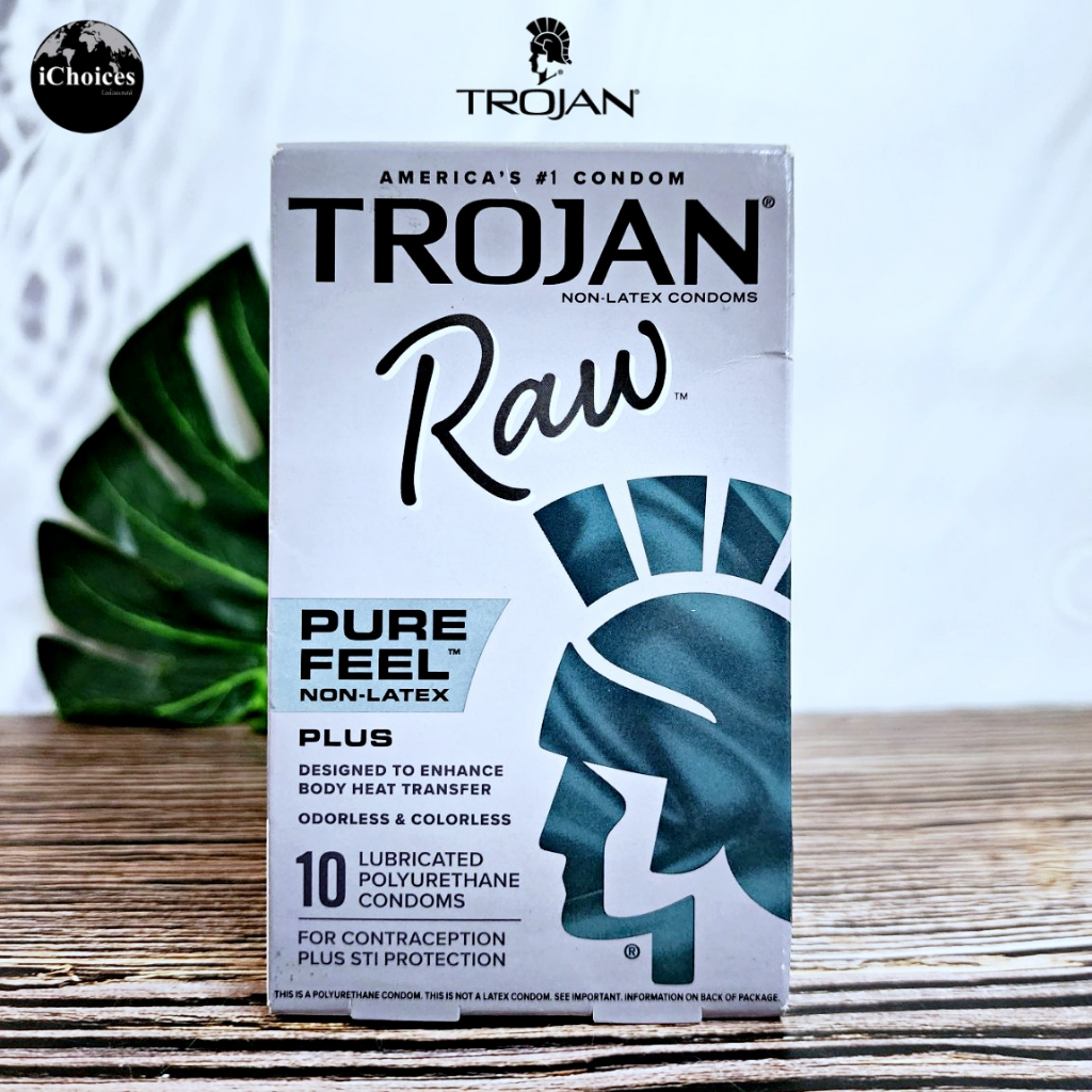 [Trojan] Raw Pure Feel Non-Latex Plus Lubricated Condoms 10 Count โทร ...