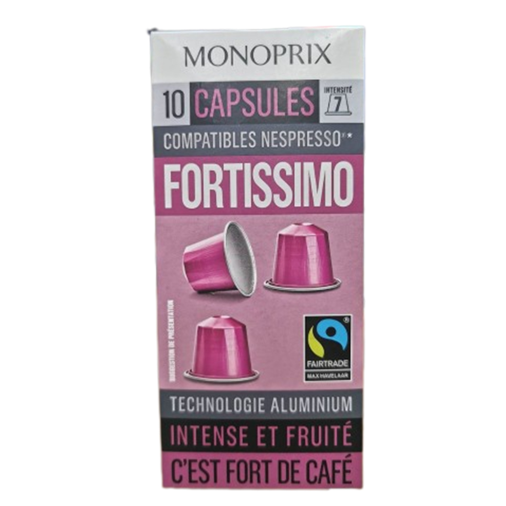 Monoprix Fortissimo Coffee Capsules 10 Capsules กาแฟแคปซูล Monoprix ...