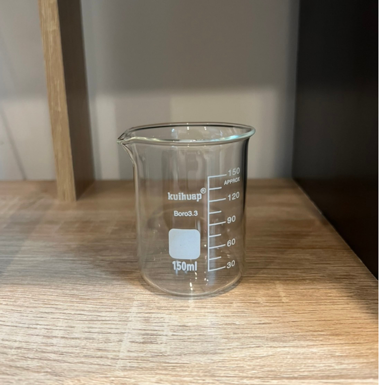 บีกเกอร์เเก้ว (Beaker glass) 150ml, Kuihuap LAB | Shopee Thailand