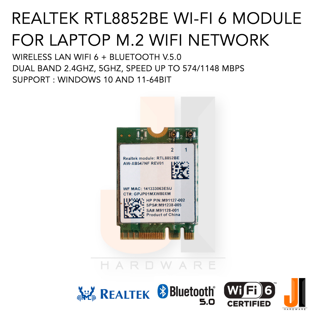 Realtek RTL8852BE Wi Fi 6 Card For Notebook Wifi Network Wireless Lan
