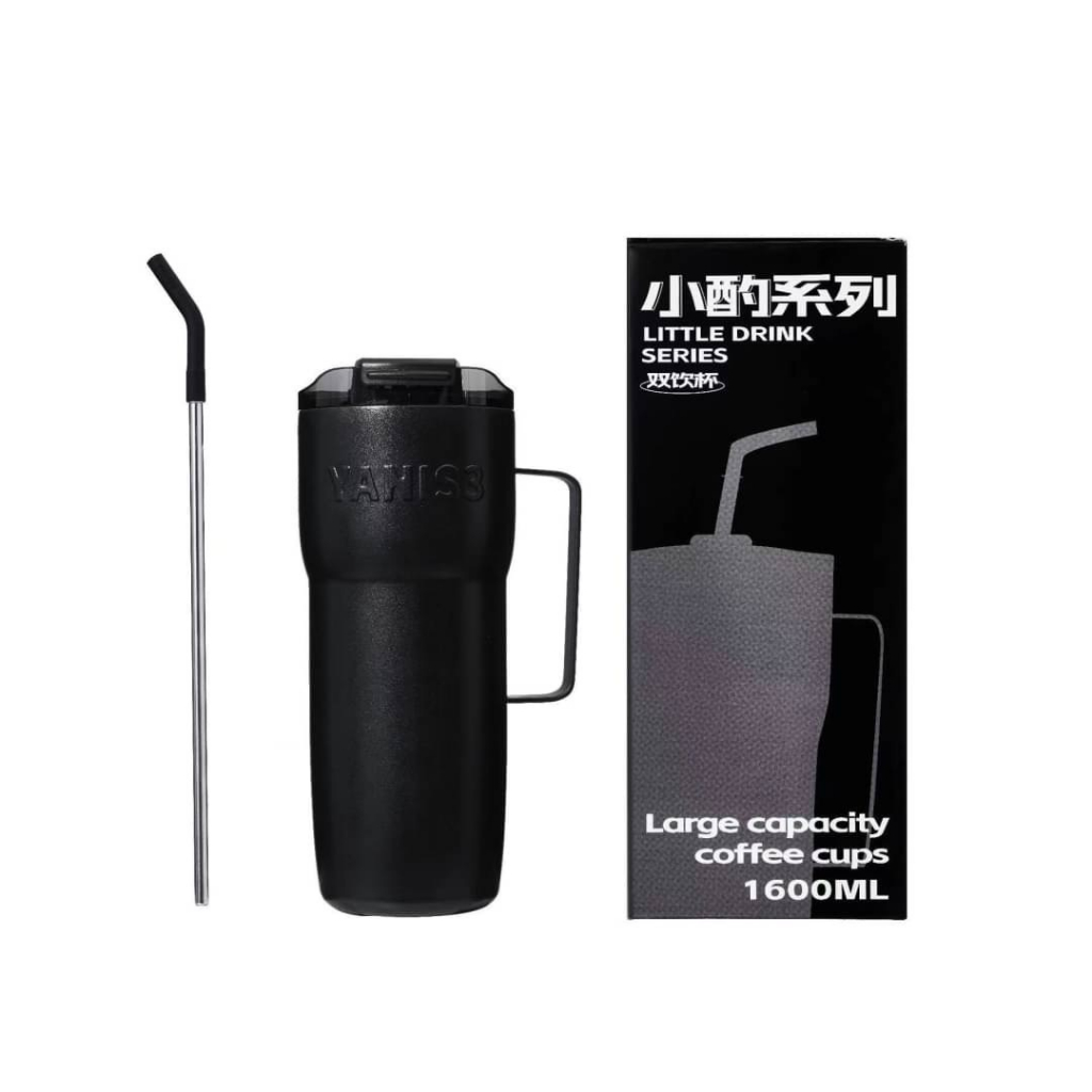 YANIS3 แก้วน้ำเก็บความเย็น-ร้อน นาน 24 ชม. ขนาดใหญ่ 1600ml ดีไซด์ใหม่มาพร้อมหูจับสะดวกในการถือ ...