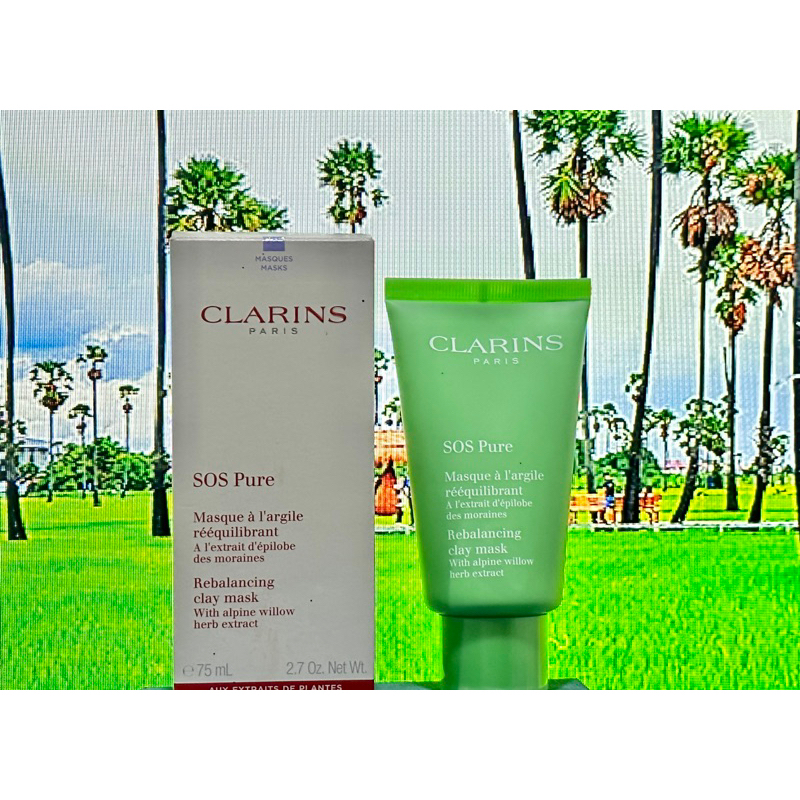 Clarins SOS Pure Rebalancing Clay Mask with Alpine Willow Herb Extract ...