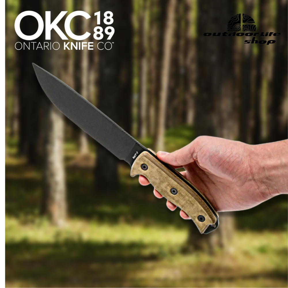 Ontario RAT-7 มีดเดินป่าขนาดพกพา | Shopee Thailand