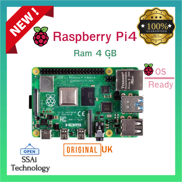 Raspberry Pi 4 Model B Ram 4 GB | Shopee Thailand