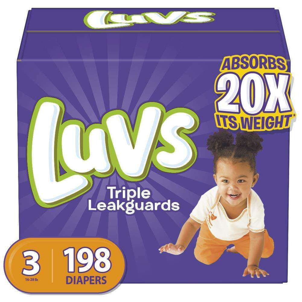 Luvs : LUVS3-198* ผ้าอ้อมสำเร็จรูป Ultra Leakguards Disposable Baby ...