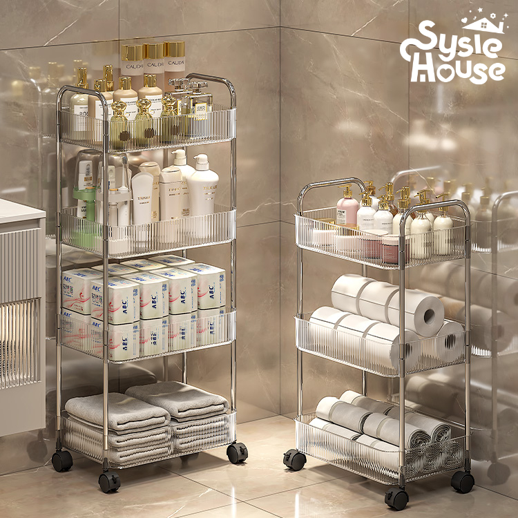 Sysie House ชั้นวางของ 2 / 3 / 4 ชั้น พร้อมล้อเลื่อน มี่เก็บของ มีที่ ...