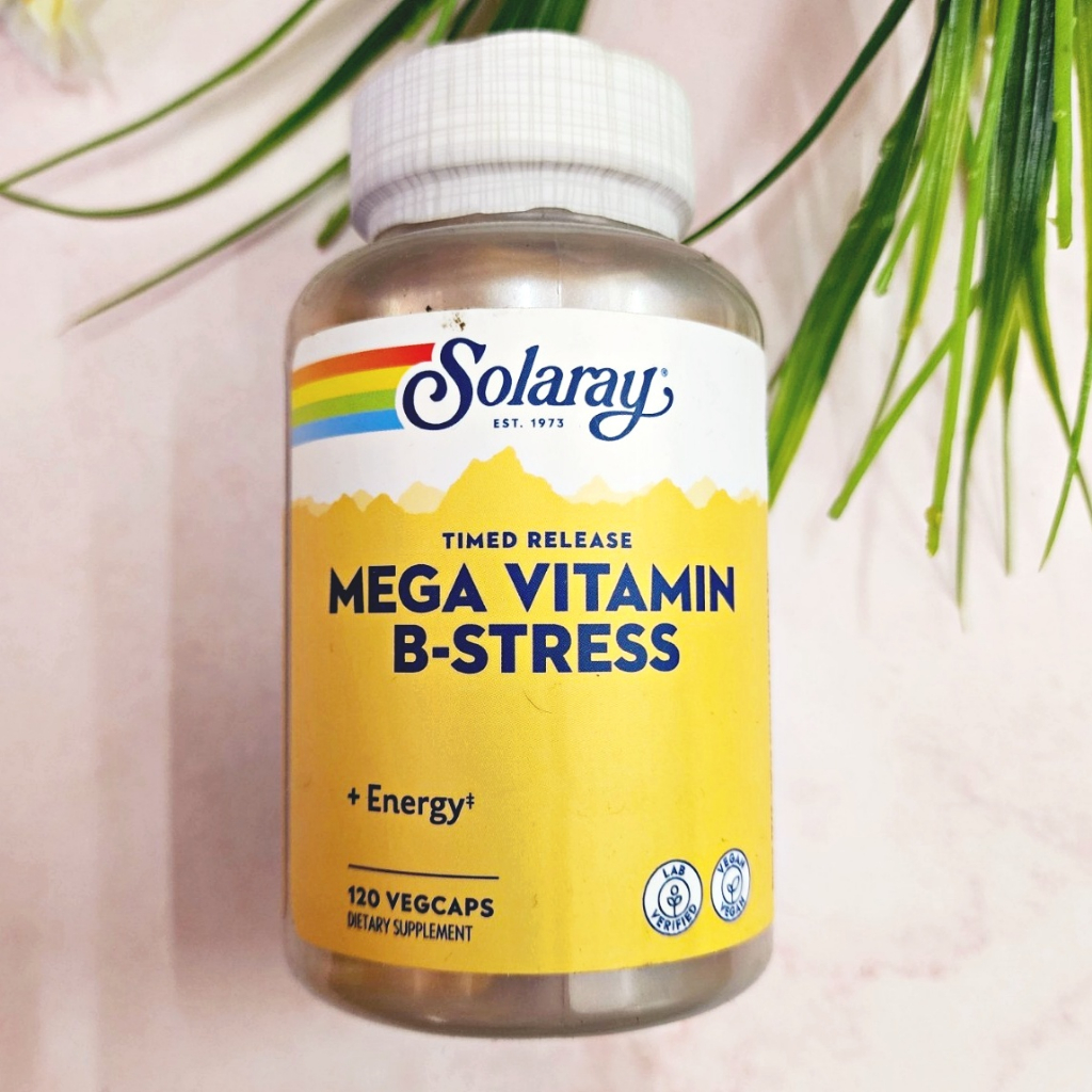 [Solaray®] Mega Vitamin B-Stress, Timed-Release 120 VegCaps วิตามินบี ...